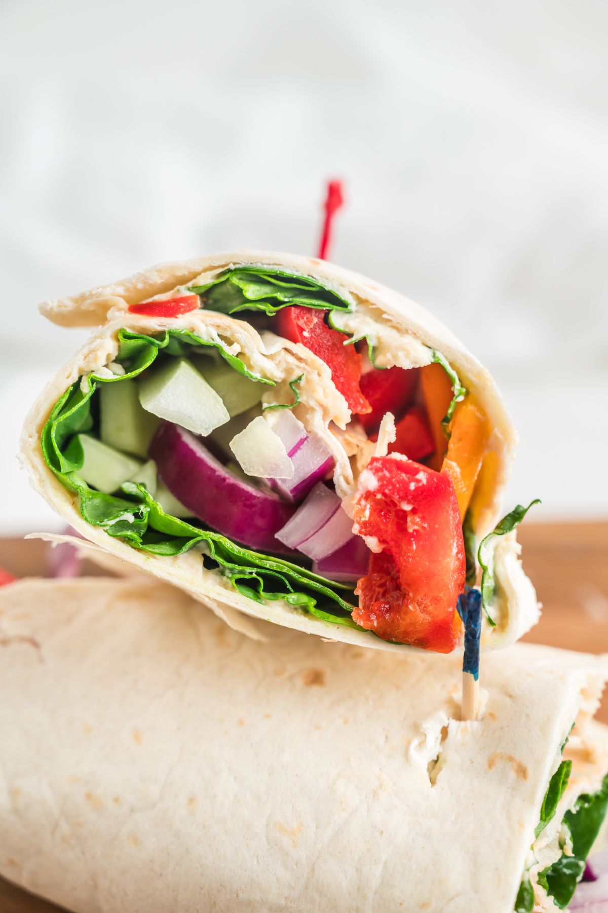 Vegan Veggie Wrap Recipe (Rainbow)