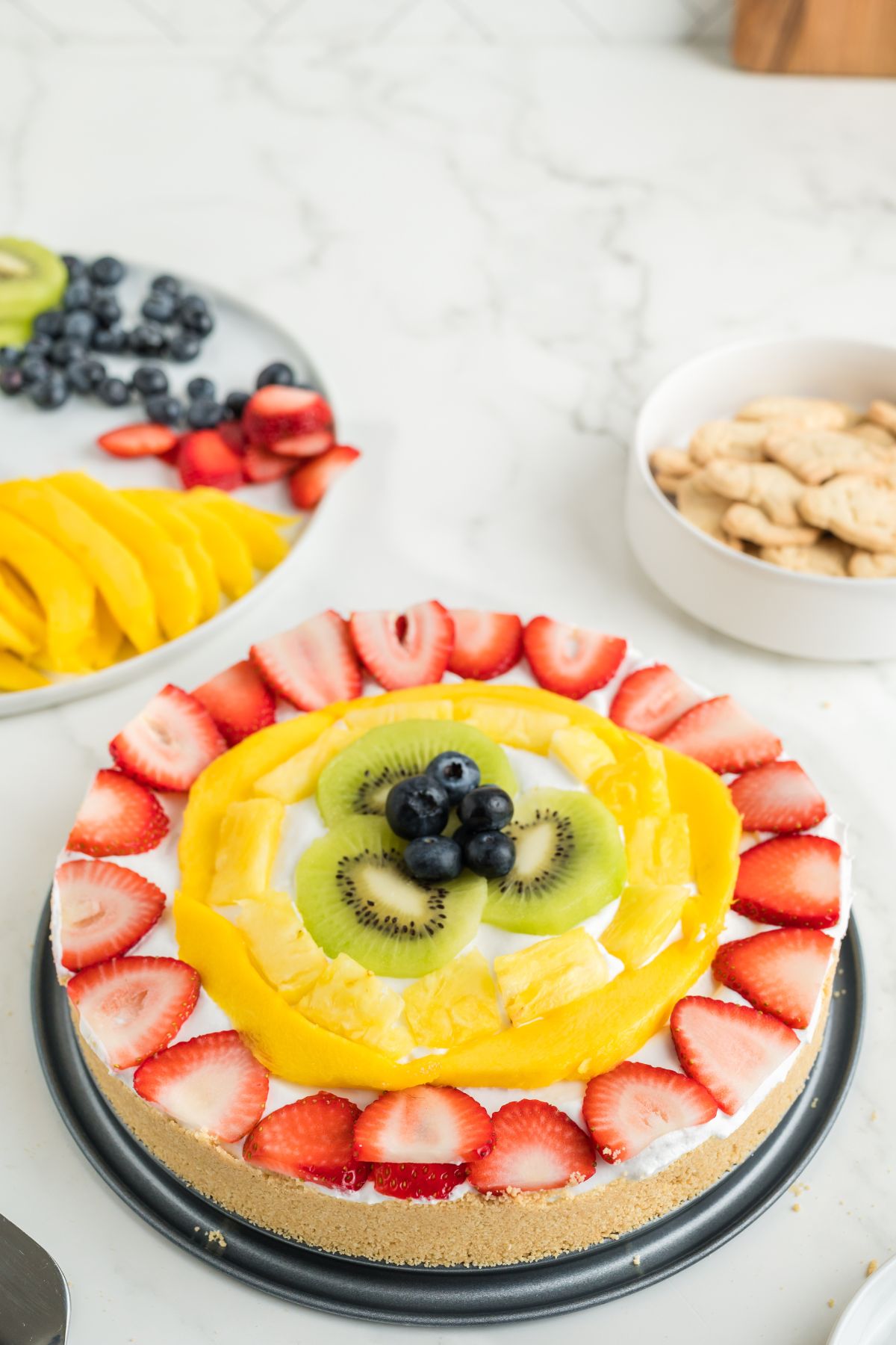 Vegan Fruit Tart (Rainbow, Easy, & No-Bake)