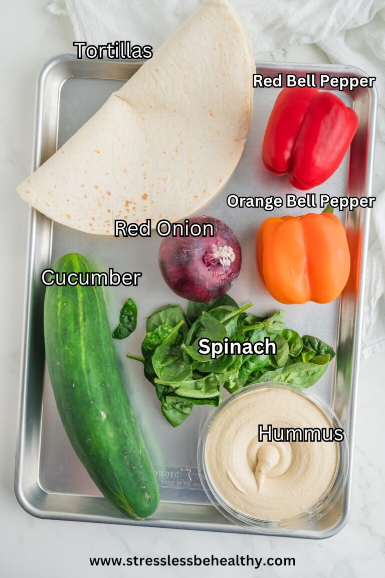 Vegan Veggie Wrap Recipe (Rainbow)